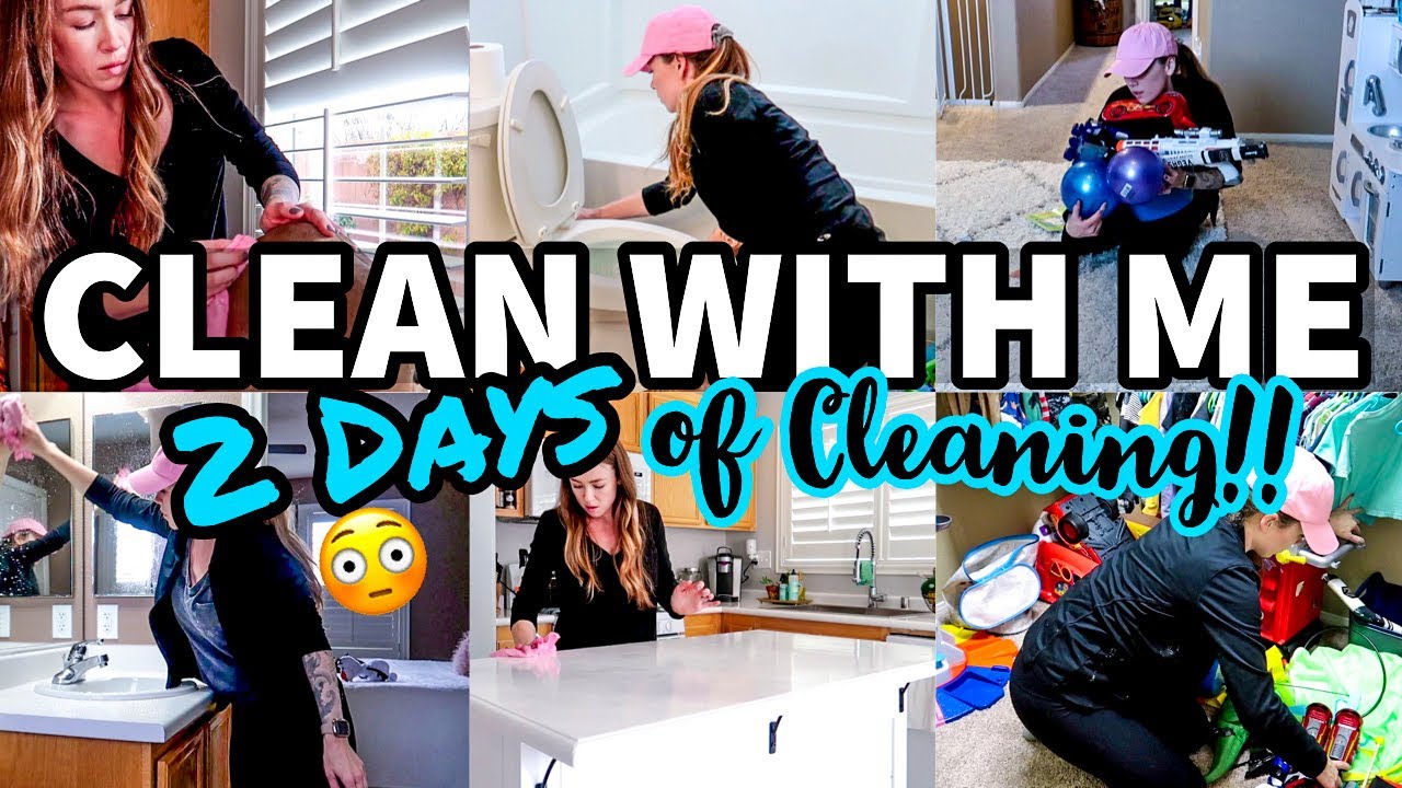 EXTREME CLEAN WITH ME 2020 | 2 DAYS OF CLEANING! (almost) WHOLE HOUSE ...
