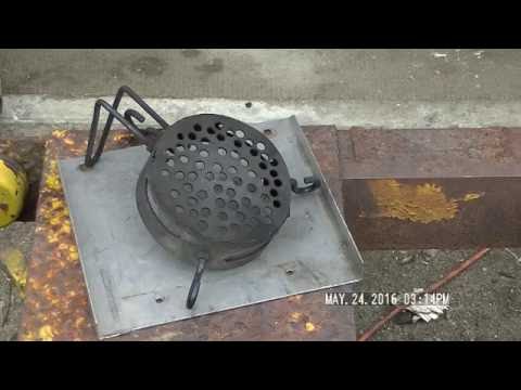 Wood Gasifier Grate Mod / test 052416 - YouTube