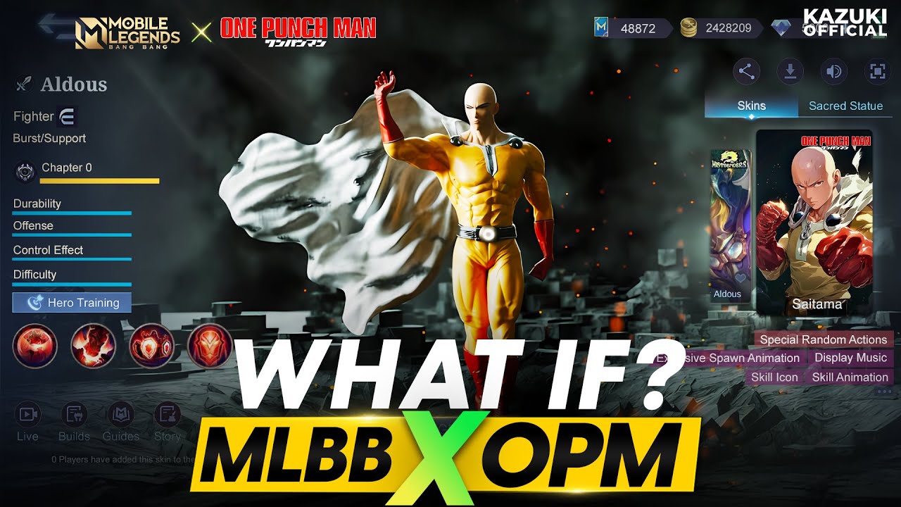 WHAT IF MLBB DECIDES TO COLLAB WITH ONE PUNCH MAN | SAITAMA AS ALDOUS ...
