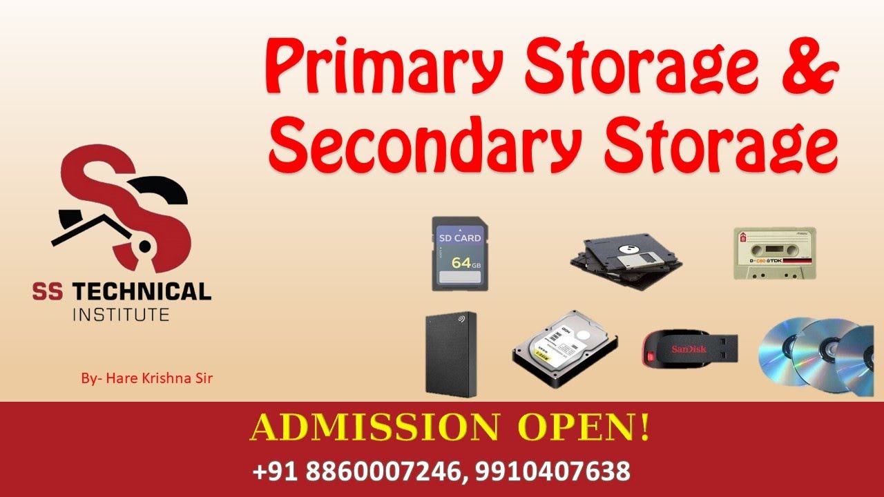 Primary Storage and Secondary Storage - YouTube