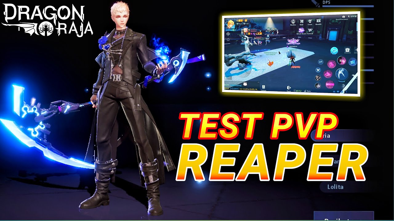 DRAGON RAJA : REAPER PVP 1v1 SKILL ROTATION - YouTube