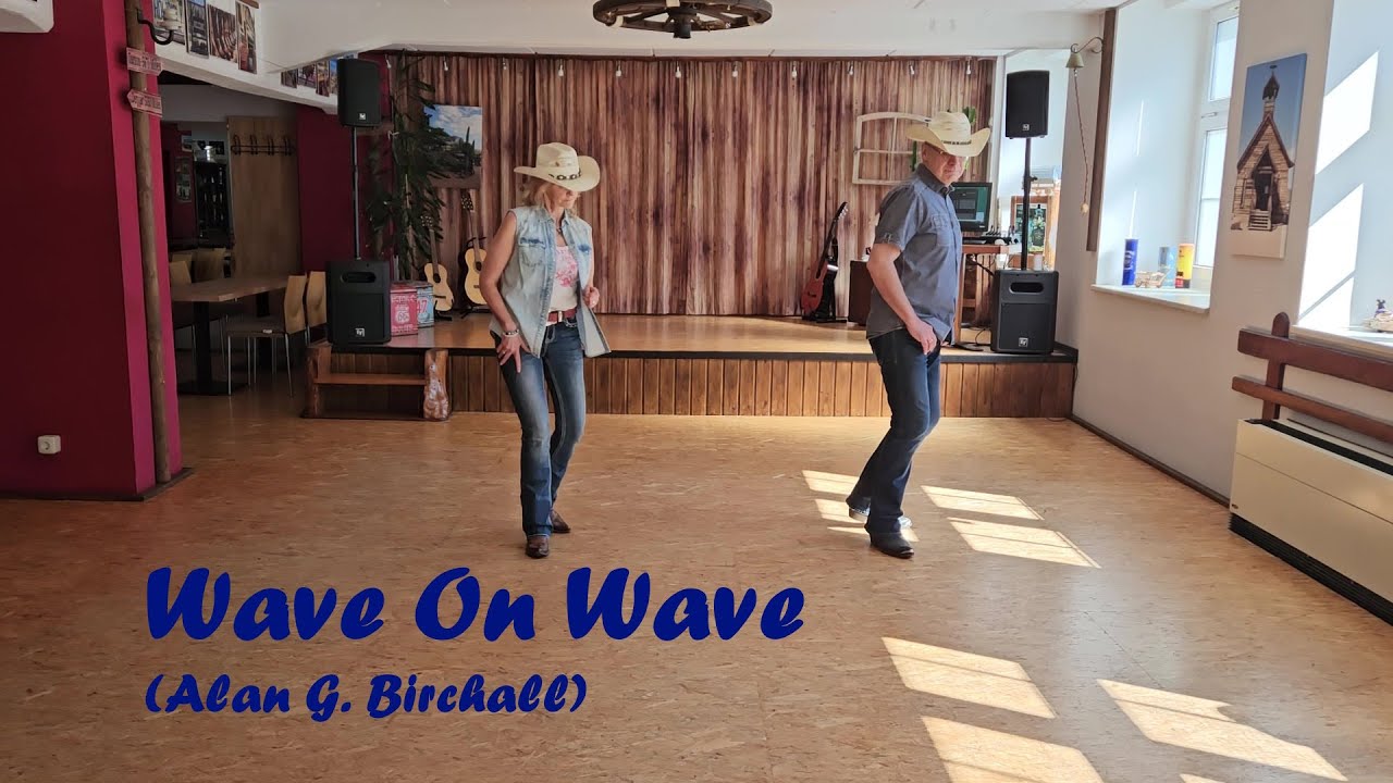 Line Dance WAVE ON WAVE (Alan G. Birchall) Teach / Dance - YouTube