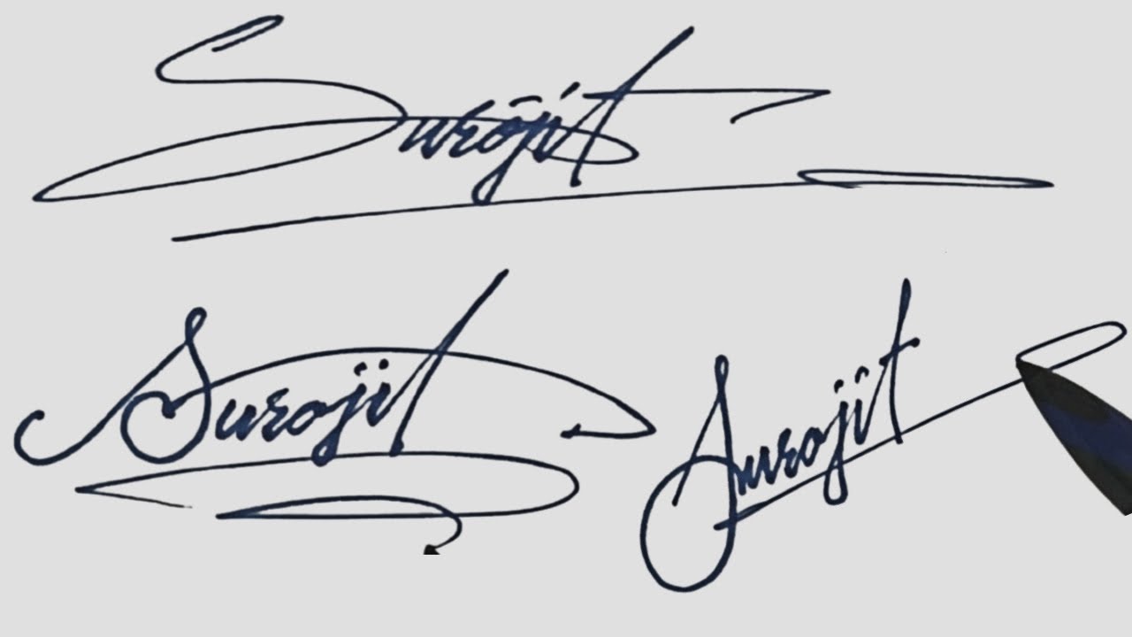 S In Cursive Signature