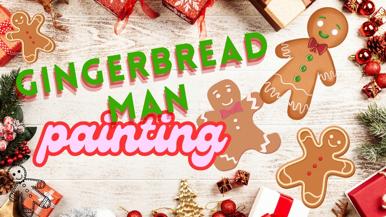 HOW TO PAINT Gingerbread COOKIE / easy beginner STEP by STEP acrylic ...