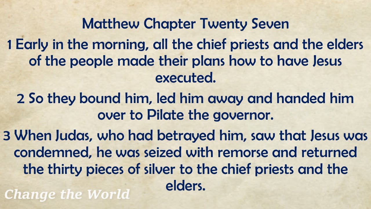 Day 285 October 12 - Book of Matthew 27 - 28 | English Audio Bible ...