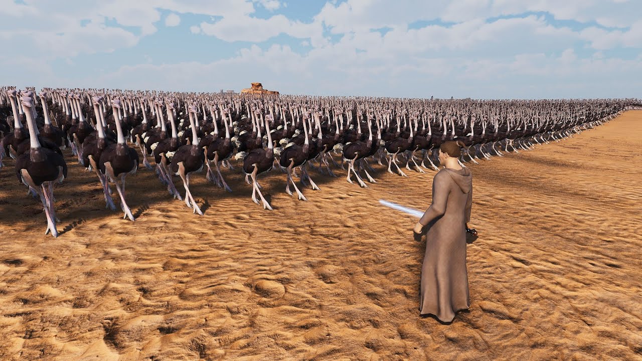 SUPER LASER KNIGHT vs 50,000 OSTRICH - Ultimate Epic Battle Simulator 2 ...