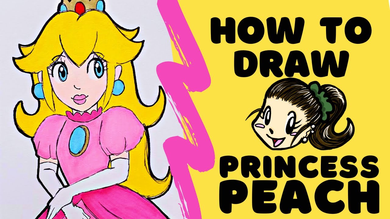 HOW TO DRAW - Princess Peach Relaxing/Chill - YouTube