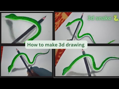 how to make realistic 3d drawing,3d snake 🐍 drawing,realistic drawing ...