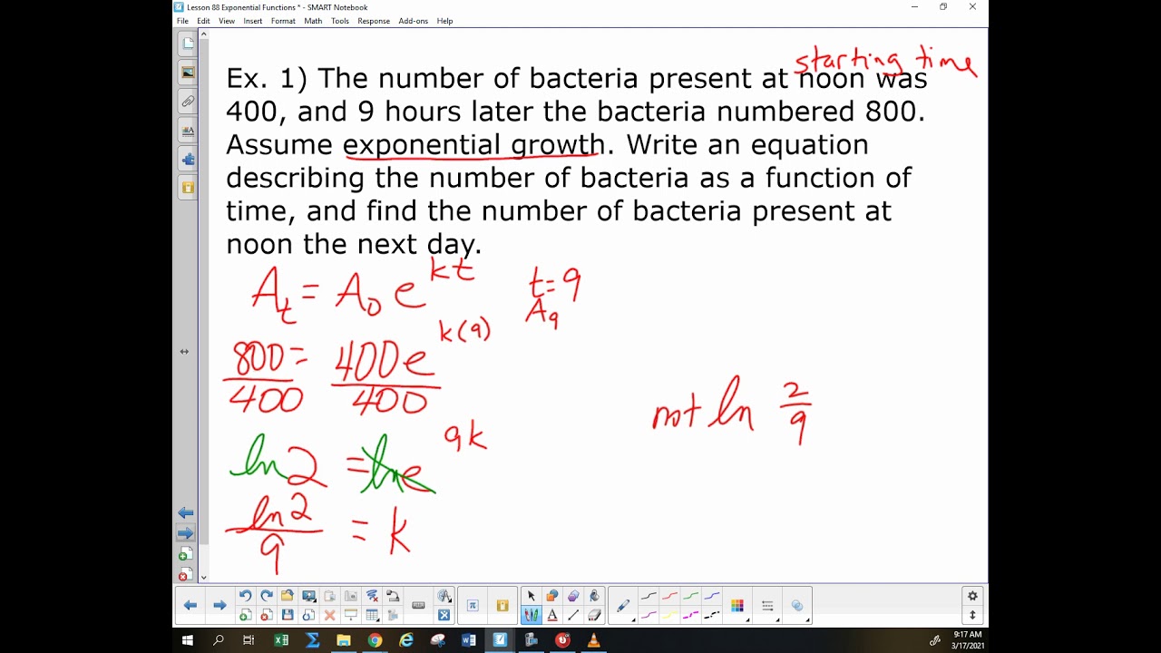 Saxon Advanced Math Lesson 88 Exponential Applications YouTube Saxon Advanced Math Lesson 88 Exponential Applications YouTube