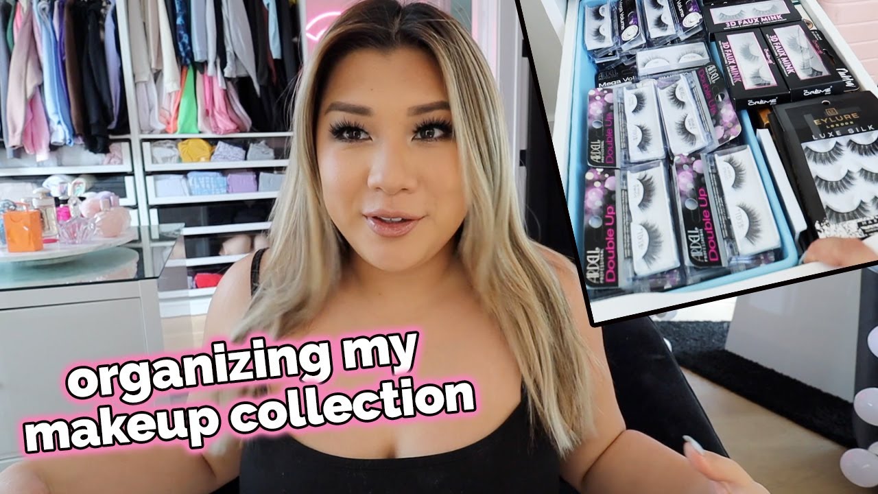 organizing my makeup + kitchen!! glam room tour + grwm!! - YouTube