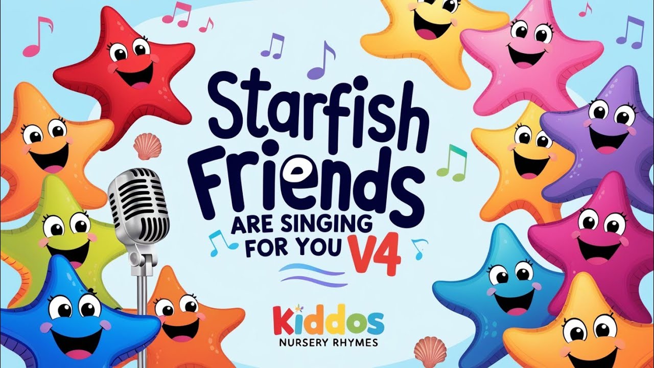 Starfish friends are singing for you V4 | Kid's Song with Lyrics ...