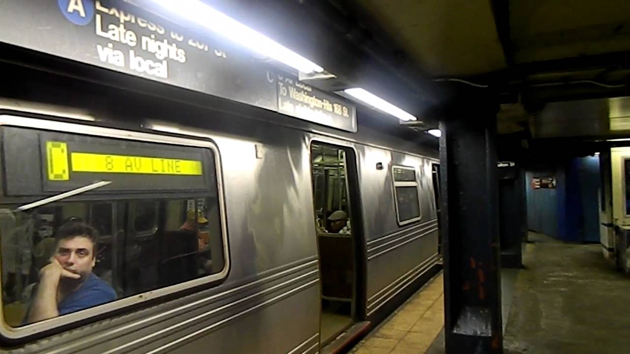 MTA NYCTA 168 St Bound Pullman Standard R46 (C) Local Train @ Fulton ...