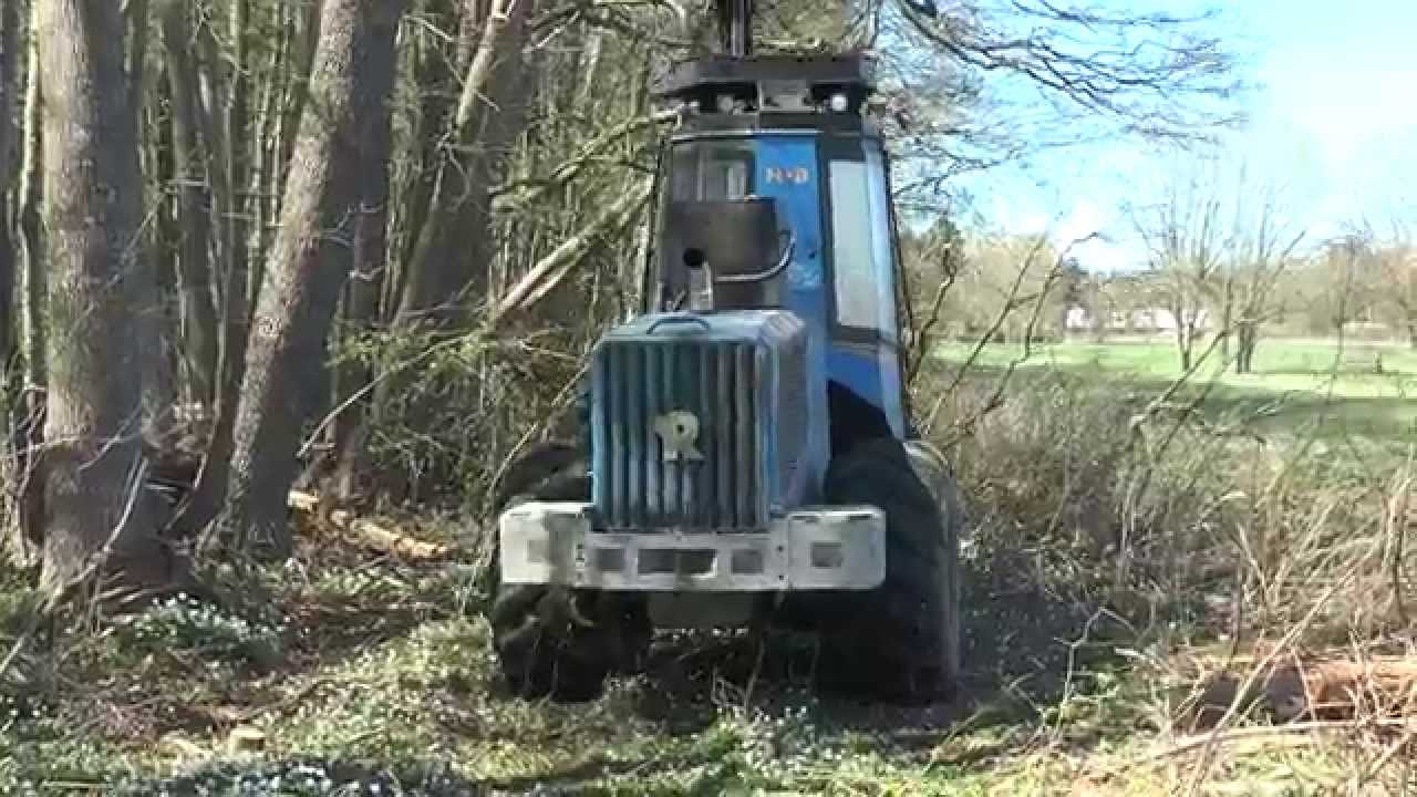 Rottne H8 harvester in a hardwood forest in April 2015 - YouTube
