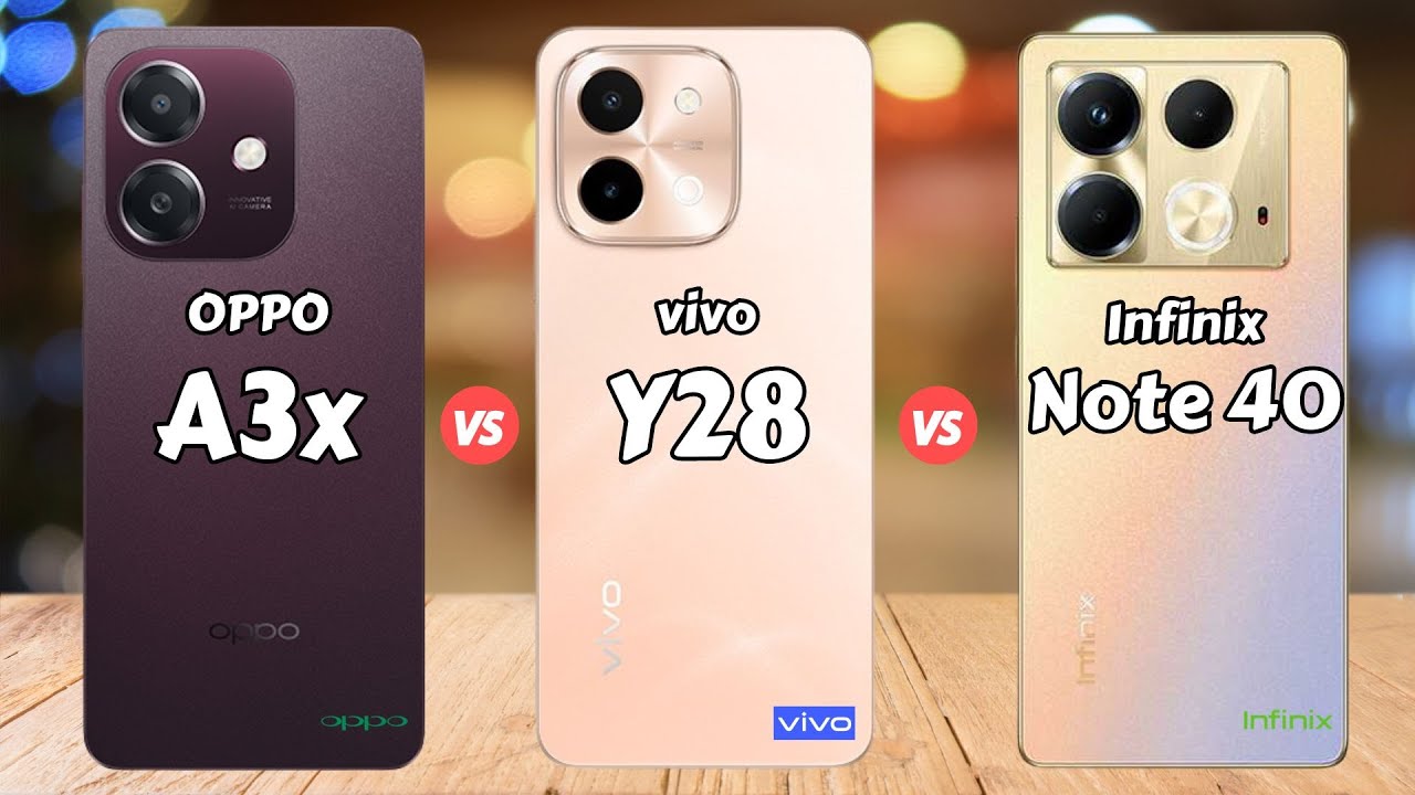 OPPO A3x vs vivo Y28 vs Infinix Note 40 - YouTube