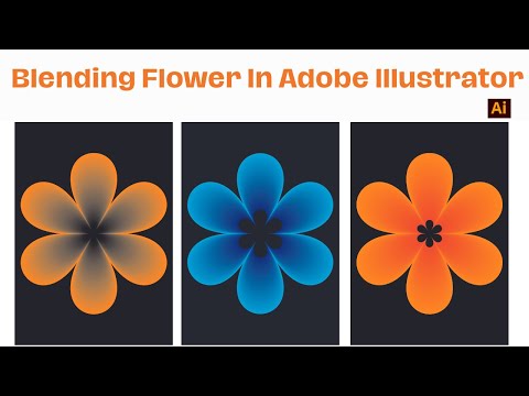 How To Blending Flower In Illustrator | Illustrator Tutorial | #illustrator #easy