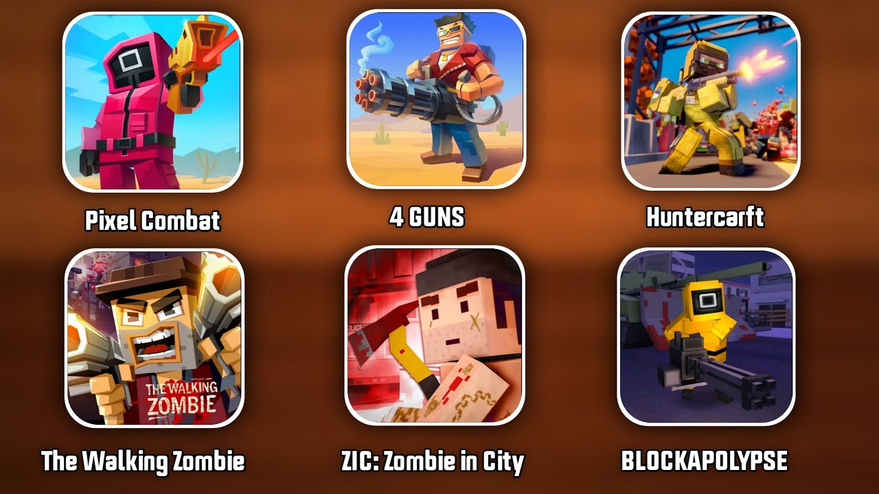 Pixel Combat | 4 Guns | Huntercraft | The Walking Zombie | Zombie in ...