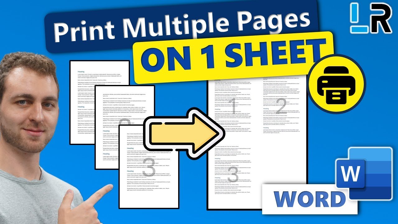 Print Multiple Pages on 1 Sheet - 30 SECONDS - YouTube