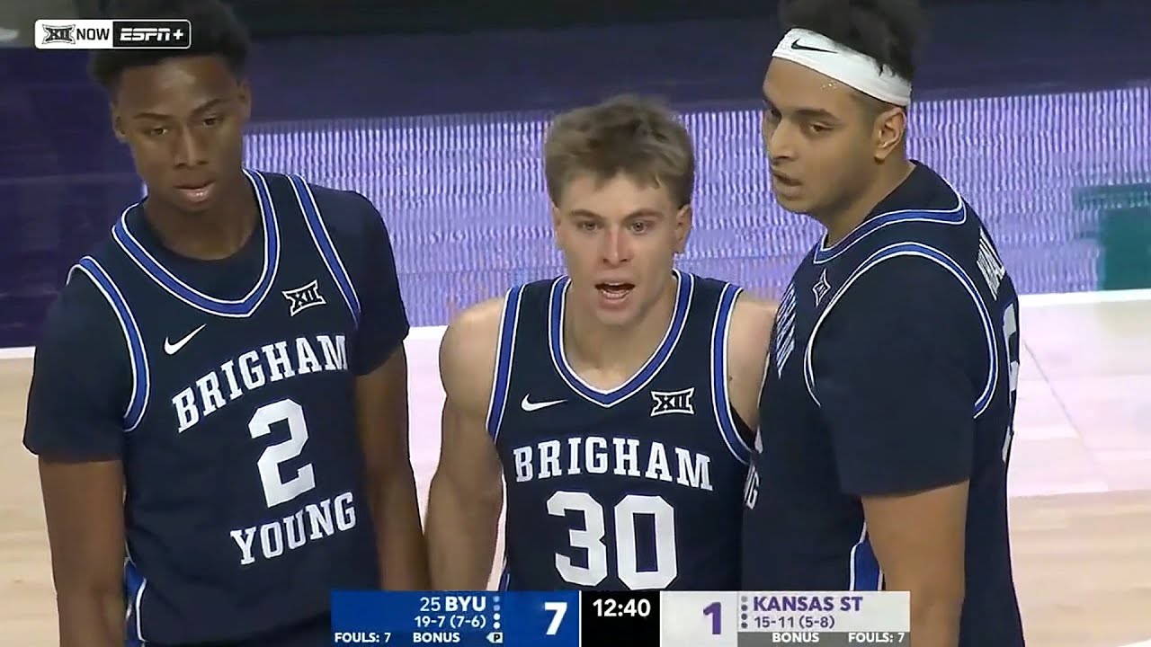 #25 BYU vs Kansas State College Basketball Game Full Highlights 2024 ...