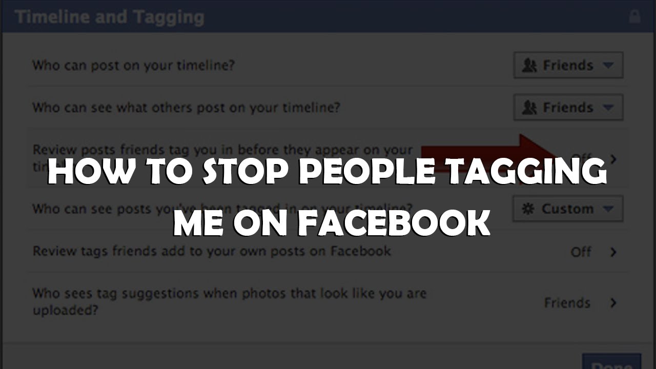 How to Stop People tagging me on Facebook - Easy Way - YouTube