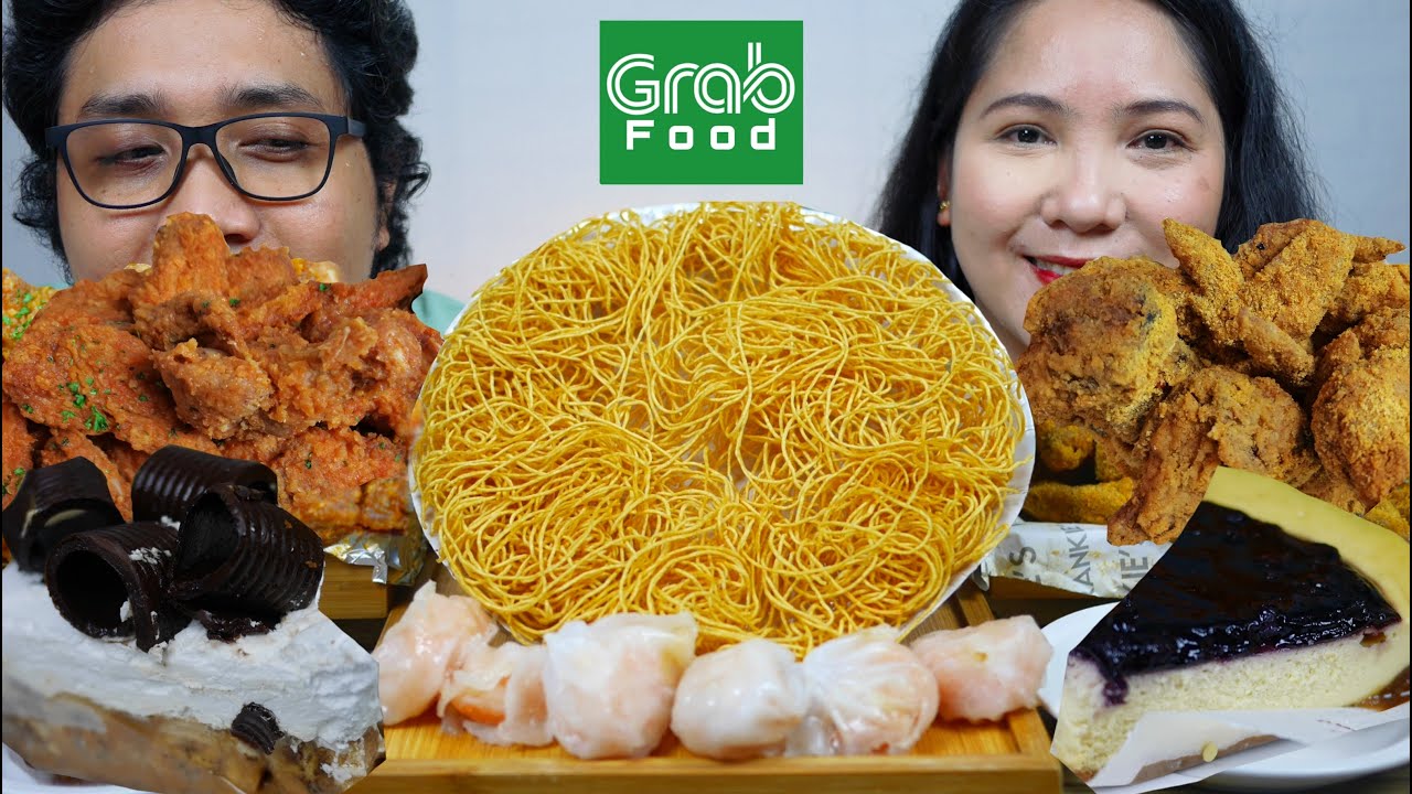 EATING ALL OUR FOOD CRAVINGS IN ONE SEATING | GRAB FOOD PH | MUKBANG ...