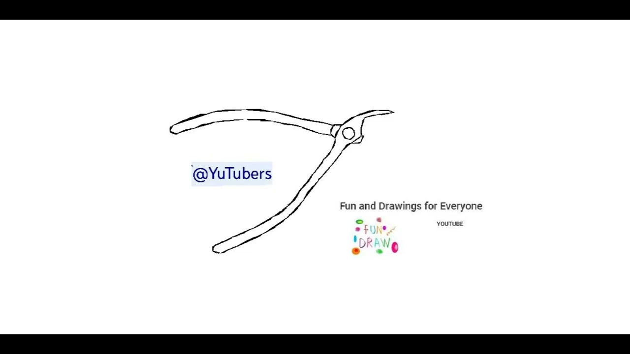 How to draw pliers @YuTubers - YouTube