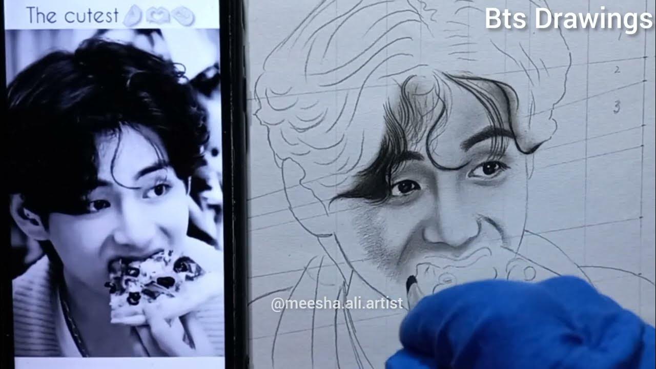 How to draw Bts V step by step| 태형을 그리는 방법| テヒョンの描き方|paano gumuhit ng ...
