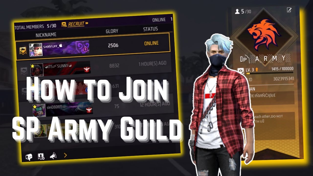 How to join Guild SP Army | Free Fire - YouTube