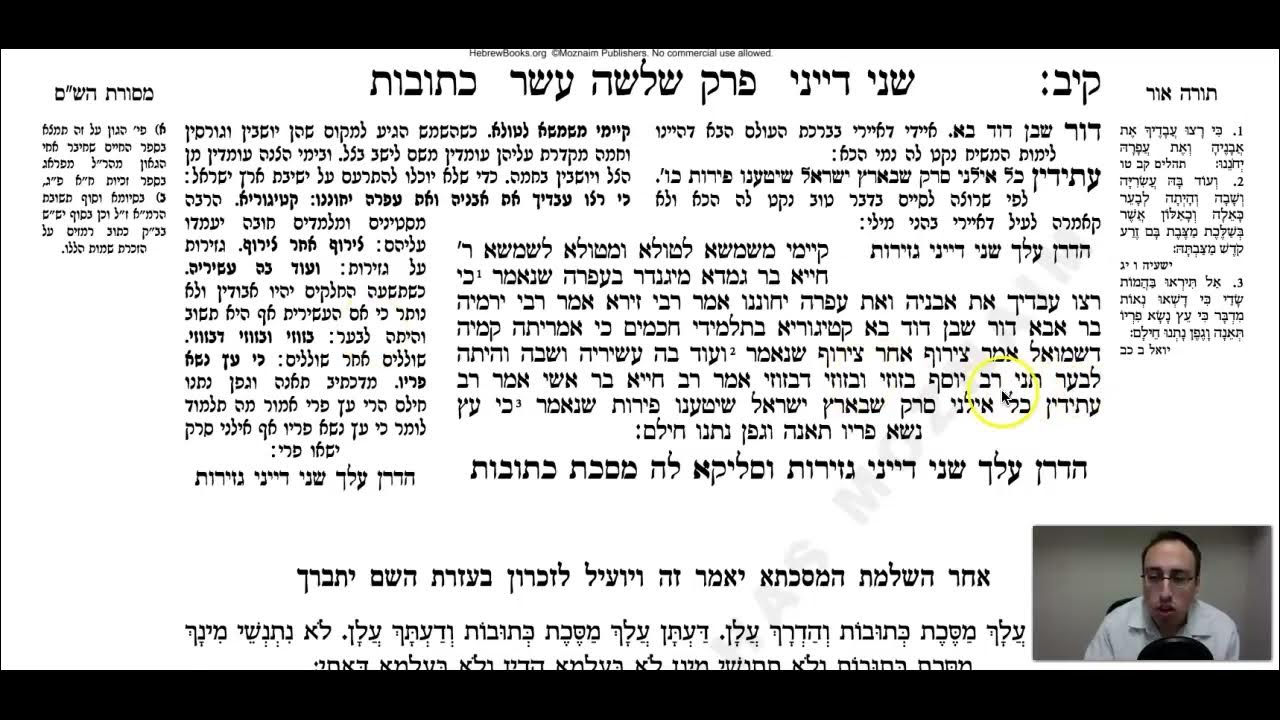 Kesuvos Daf 112b Daf Yomi Gemara (Talmud) Mesechet Ketubot - YouTube