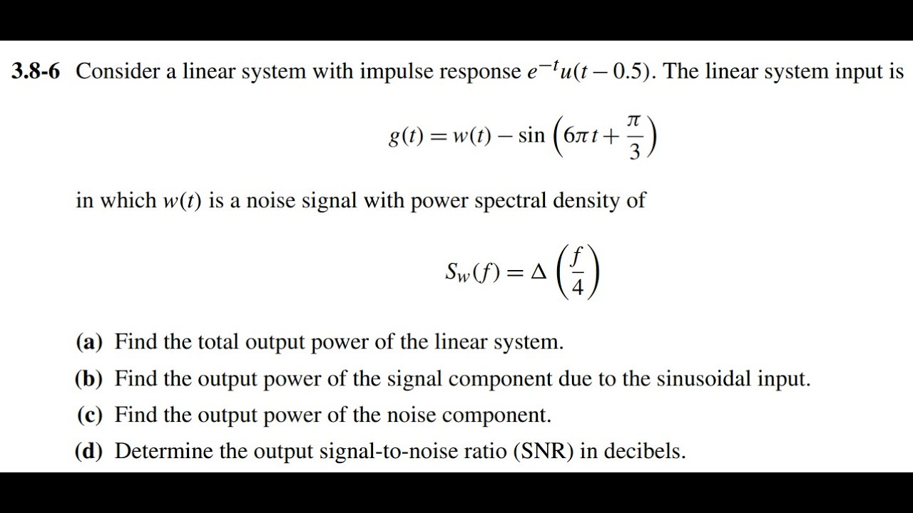 Communication Systems - PSD of Signal and Noise - YouTube