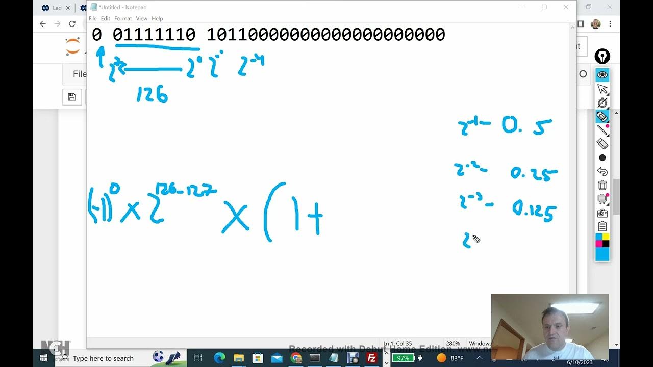 Visualize It - 2-2-1- IEEE 754 Single Precision Example - YouTube