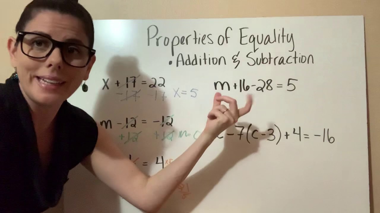Properties of Equality: Addition and Subtraction - YouTube