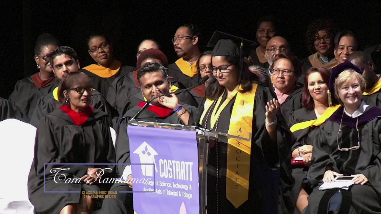 COSTAATT Graduation Ceremony 2017 - Class Valedictorian - YouTube