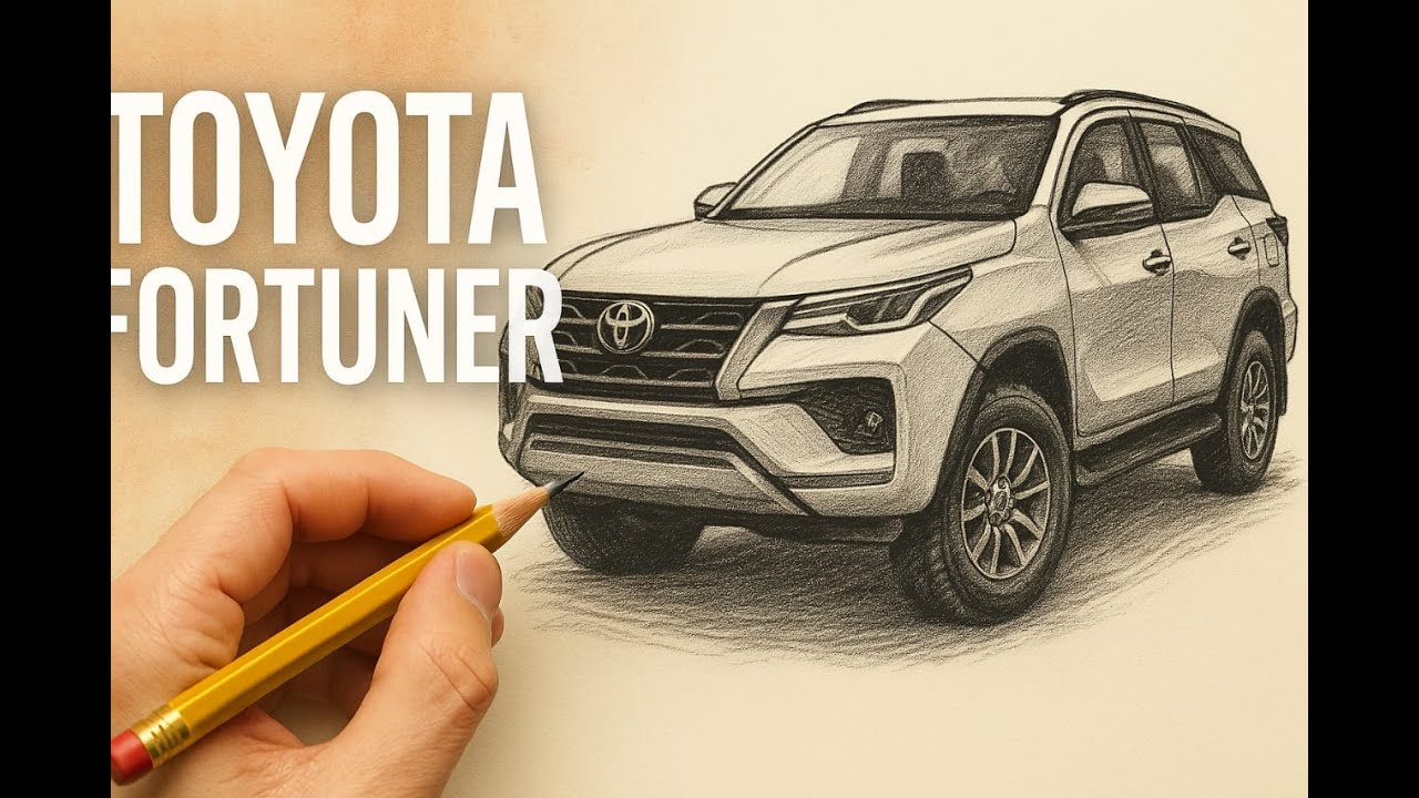 Toyota Fortuner Drawing – Realistic Pencil Sketch Timelapse! - YouTube