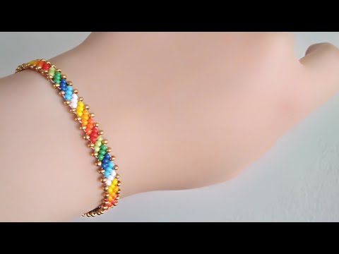 Renkli trend bileklik/Dıy/Beaded braclet /Gökkuşağı bileklik/Çok şık kum boncuk halhal, bileklik
