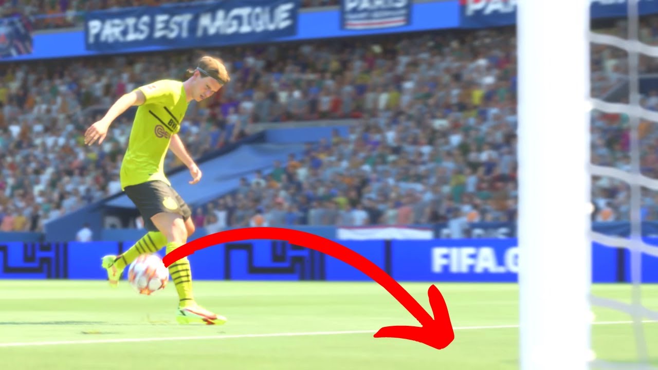 FIFA 22 - Erling Braut Haland last backflip goal for Dortmund - YouTube