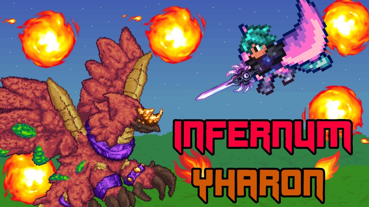 Infernum Yharon calamity boss fight - YouTube