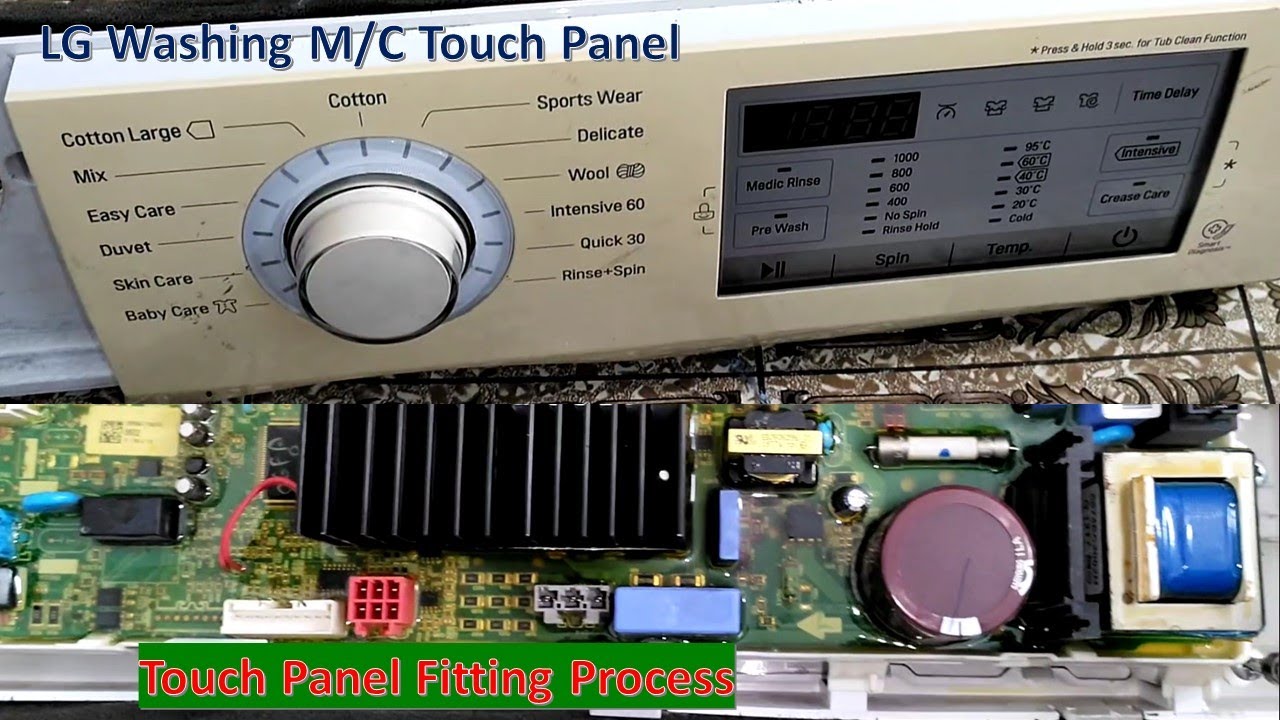 LG Washing Machine Front Loader Tuch Panel Removing - YouTube