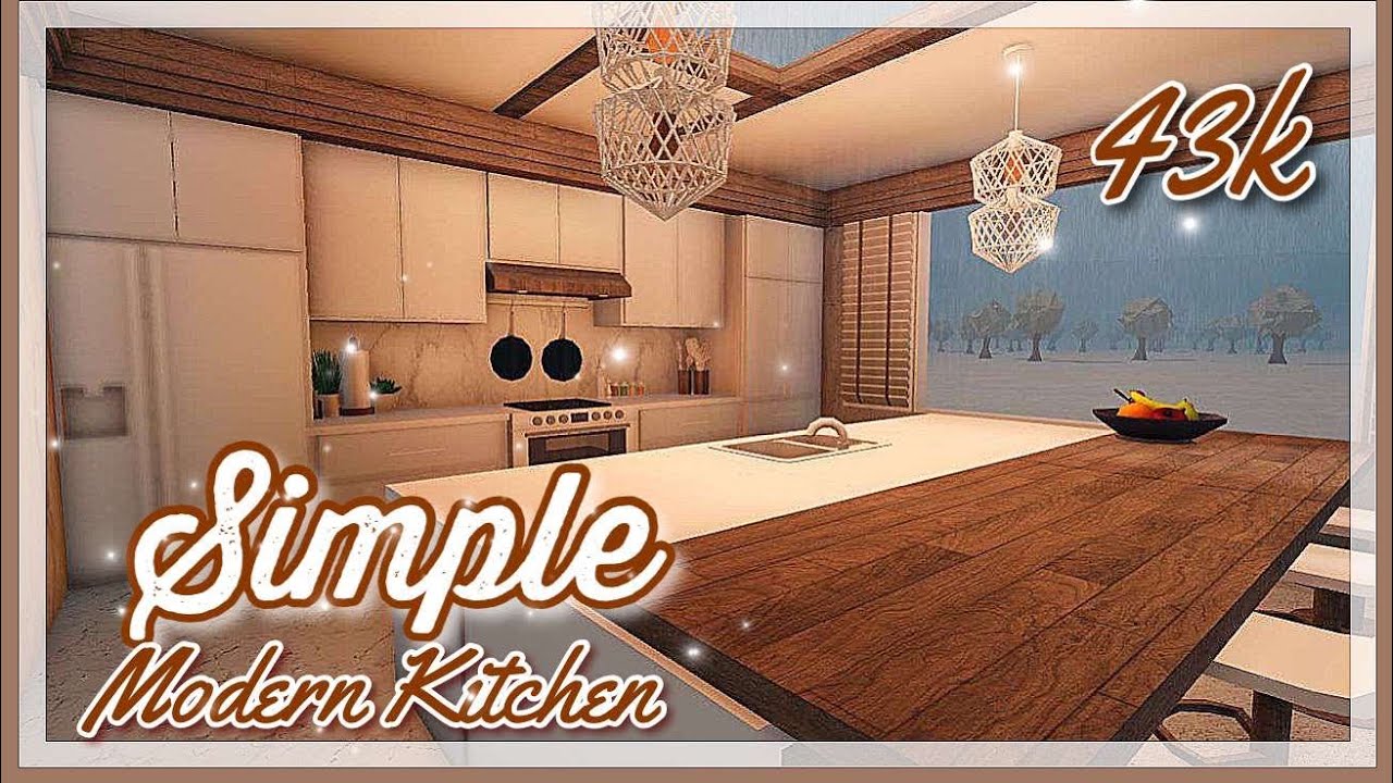 Modern kitchen speed build | bloxburg - YouTube