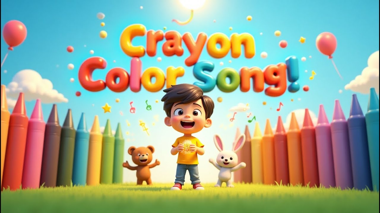 Crayon Color Song for Kids Learn Colors with Magic Crayons | Kids ...
