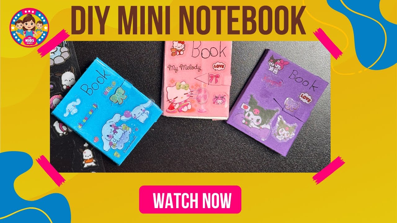 DIY Mini Notebook Craft | Cute & Easy Handmade Notebook Idea for School ...