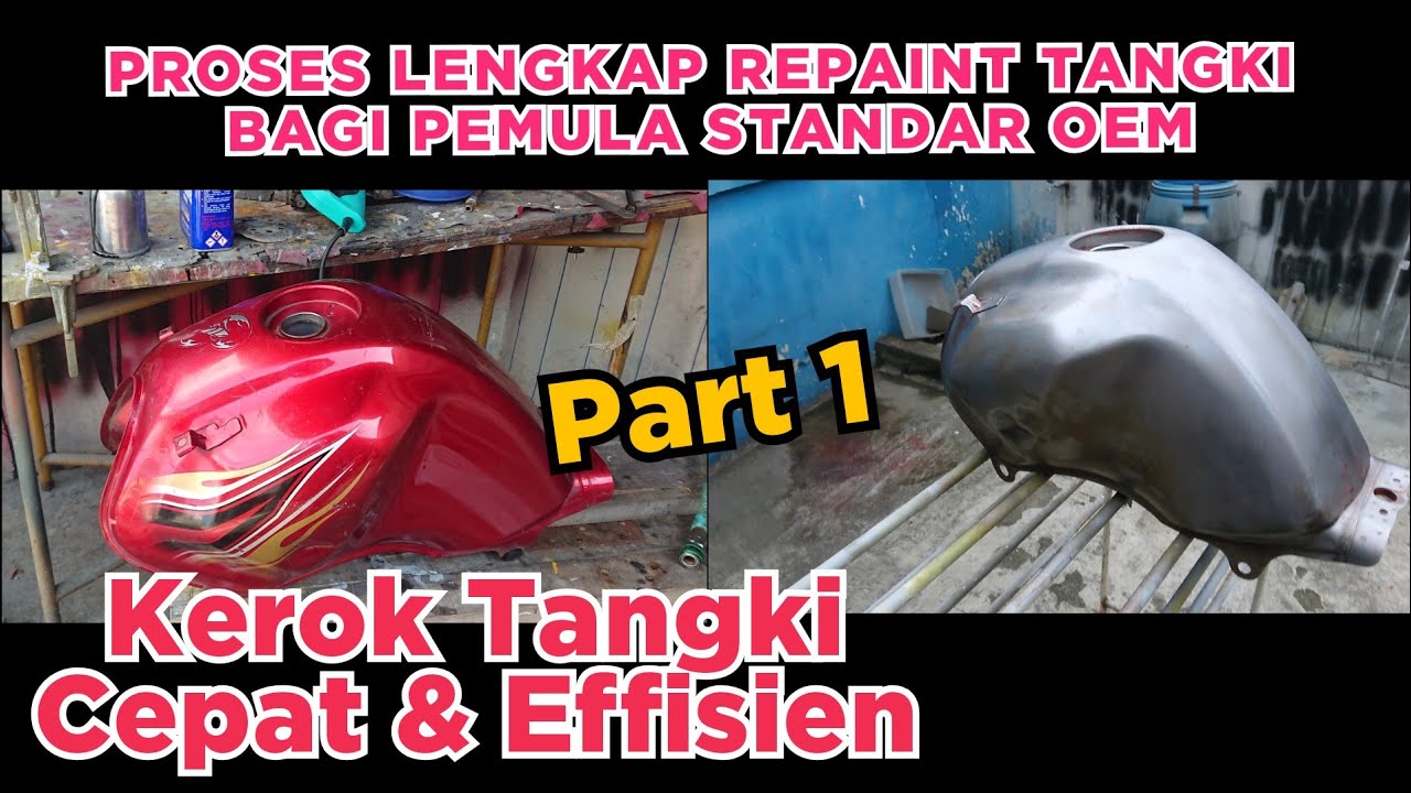 Proses Repaint Tangki Motor Part 1/3 - Penggunaan Remover Pain yang ...