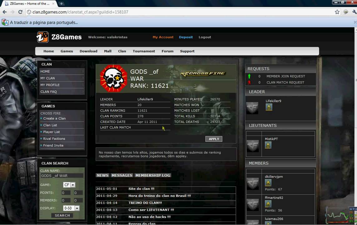 como dar apply no crossfire {clan GODS_of WAR} - YouTube