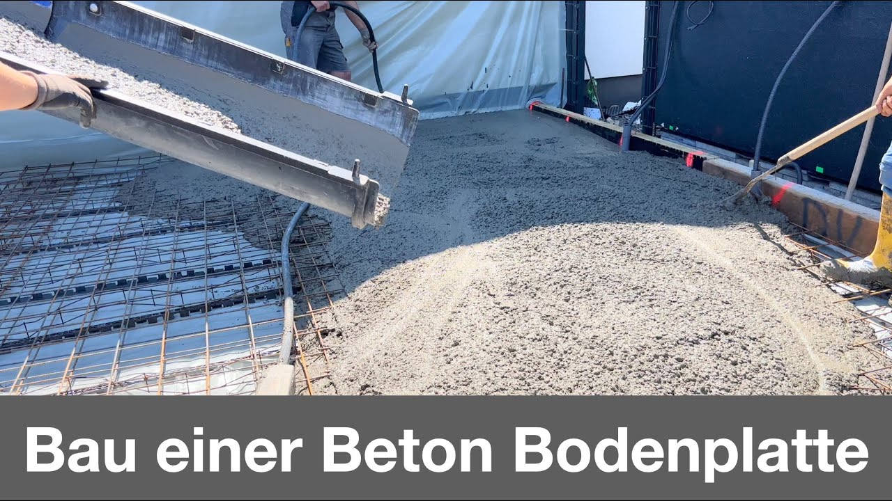 Beton Bodenplatte für eine Doppelgarage gießen - YouTube