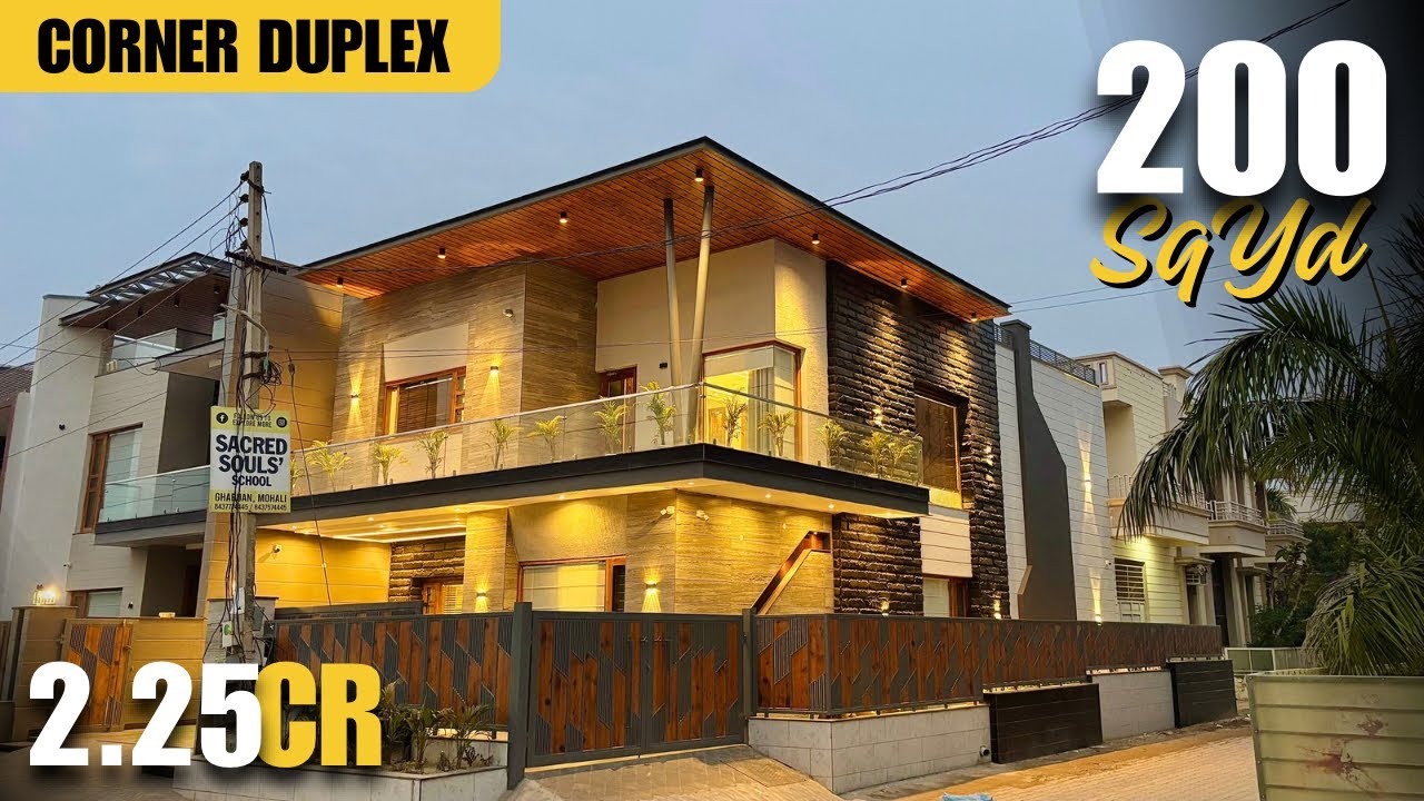 Luxury 4 BHK Corner House Design w/ Beautiful interior, 200Gaj House ...