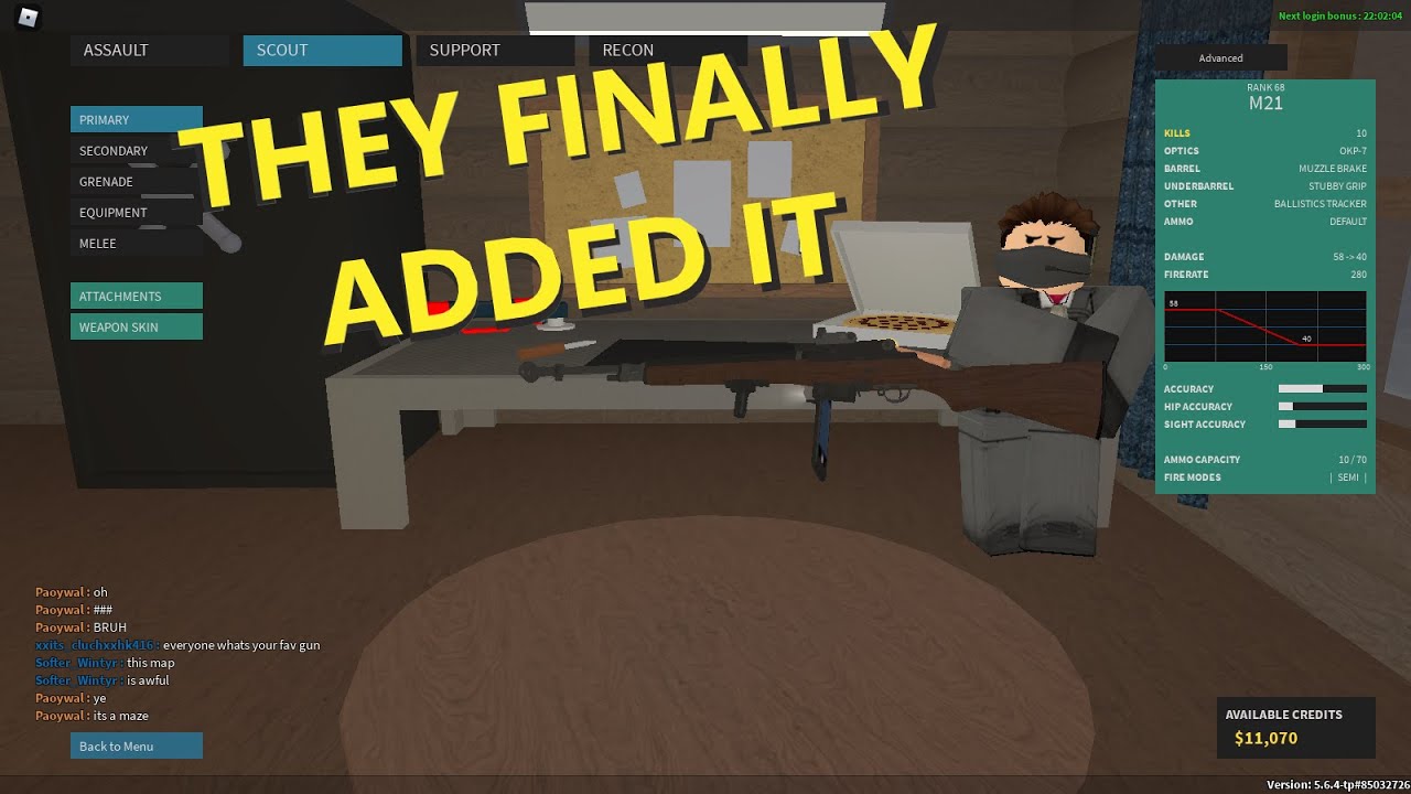They finally Added the M14 And M21 In Phantom Forces (Roblox) - YouTube