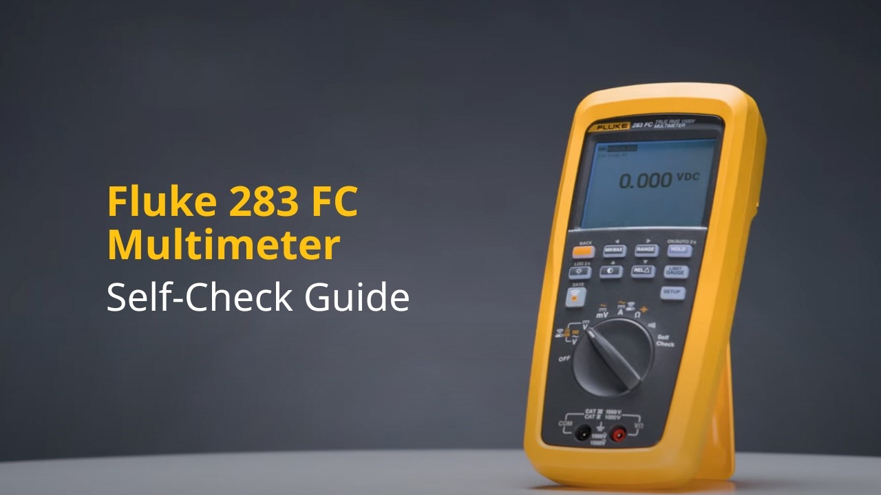 How to Run a Self-Check on the Fluke 283 FC Multimeter - YouTube