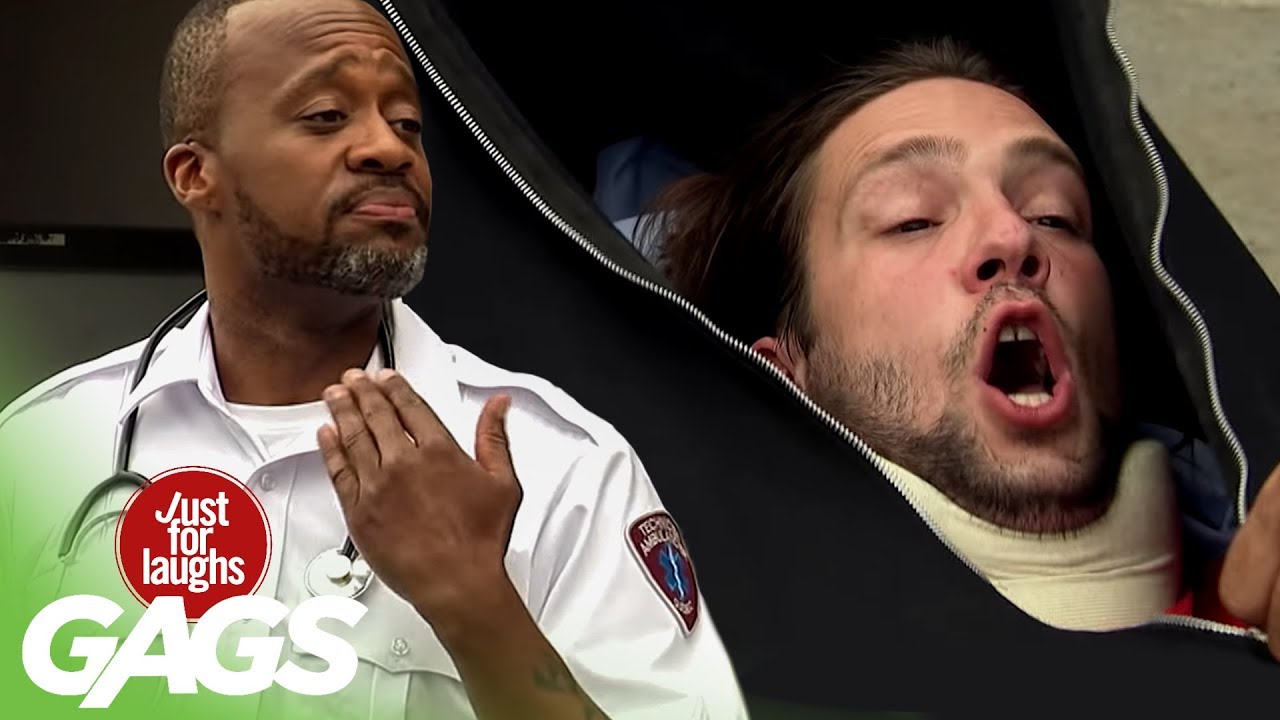 Ambulance Driver Puts A Living Person In a Body Bag - YouTube
