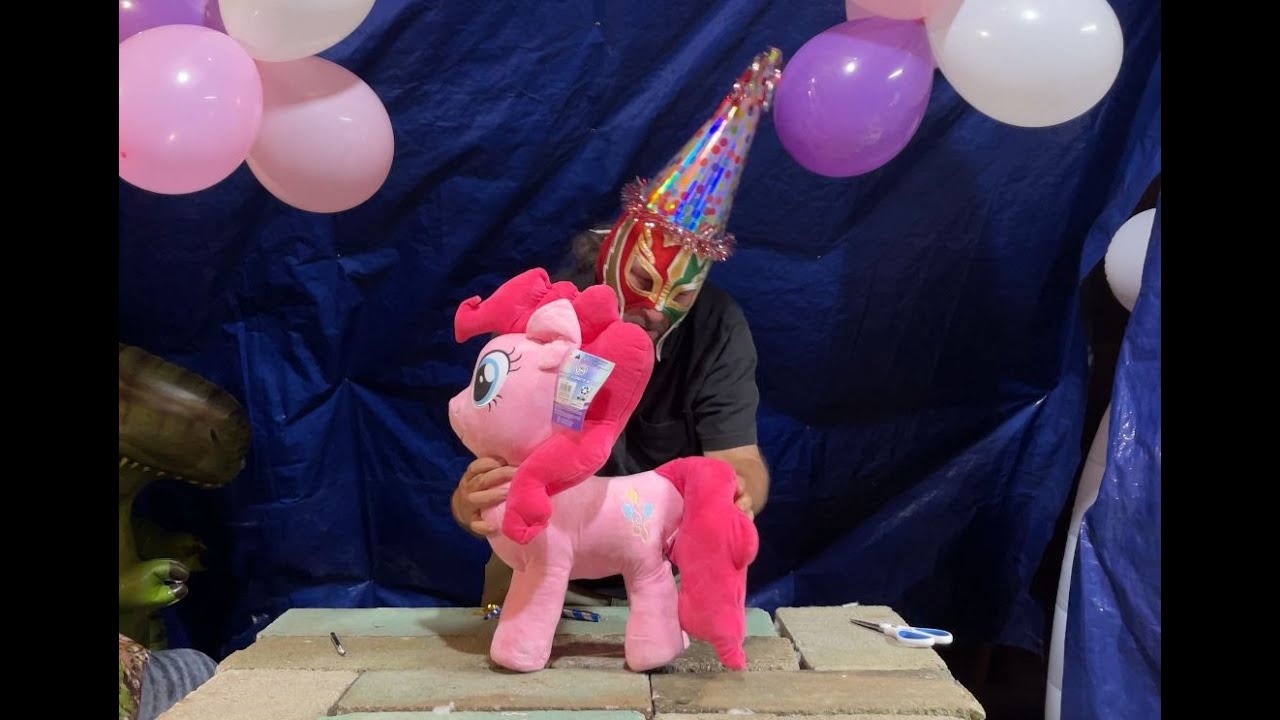 My Little Pony Pinkie Pie Plush Destruction Party!!! - YouTube