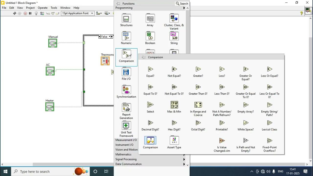 Build a Virtual Instrument that simulates a heating and cooling system ...