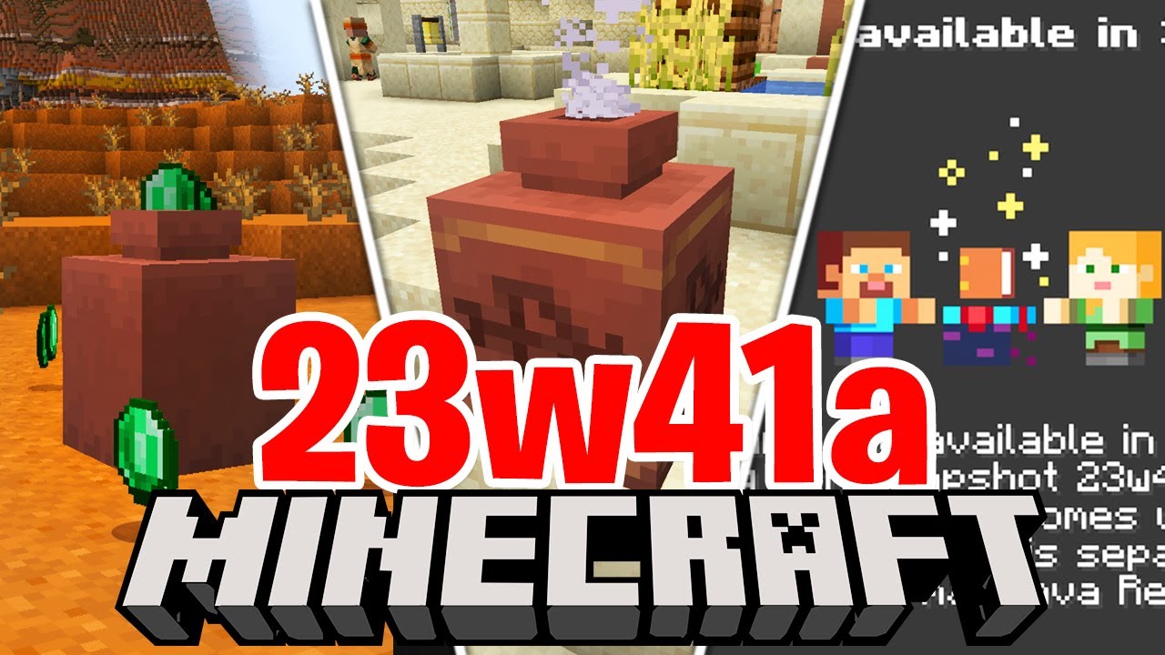 GROSSO UPDATE ai DECORATED POT - Minecraft ITA 1.20.3 Snapshot 23w41a ...
